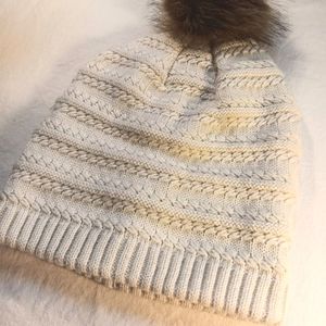 Hot Paws | Accessories | Hot Paws Winter Hat Cap Toque Knit Faux Fur ...